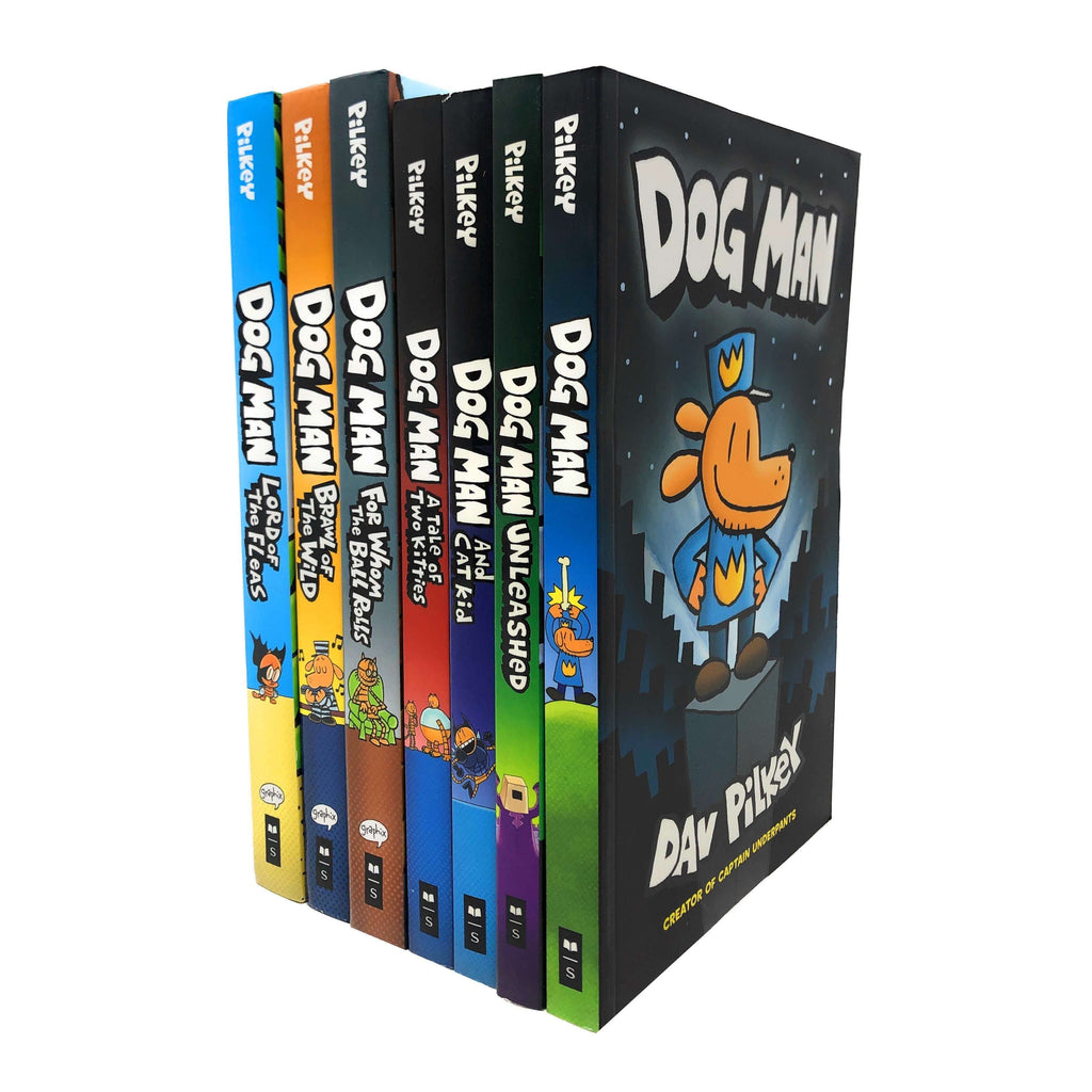 Adventures of Dog Man Series 7 Books Collection Set by Dav Pilkey ...