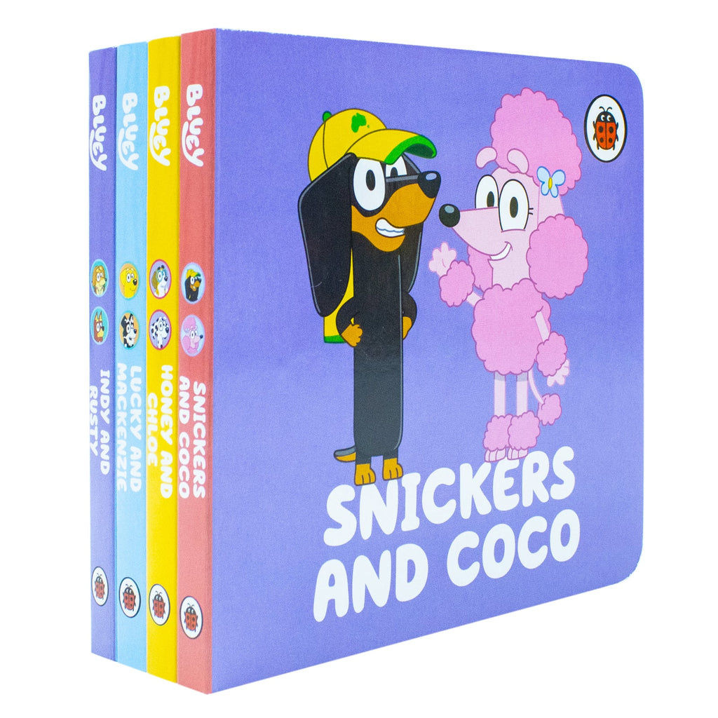 Bluey and Friends Little Library 4 Books Collection Set (Snickers and ...