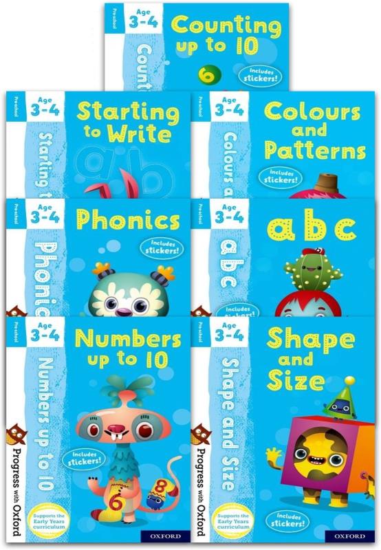 Preschool Progress with Oxford 7 Books Collection Set (Age 3-4) Phonic ...