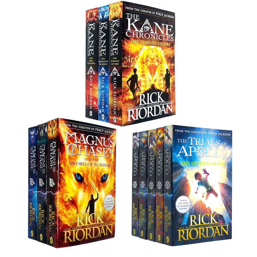 Rick Riordan Collection 11 Books Set (Kane Chronicles,Magnus Chase,Tra ...